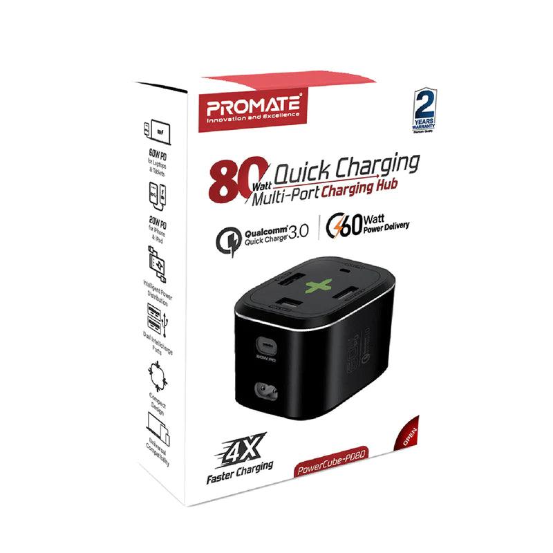 PROMATE PowerCube-PD80 80W Quick Charging Multi-Port Charging Station