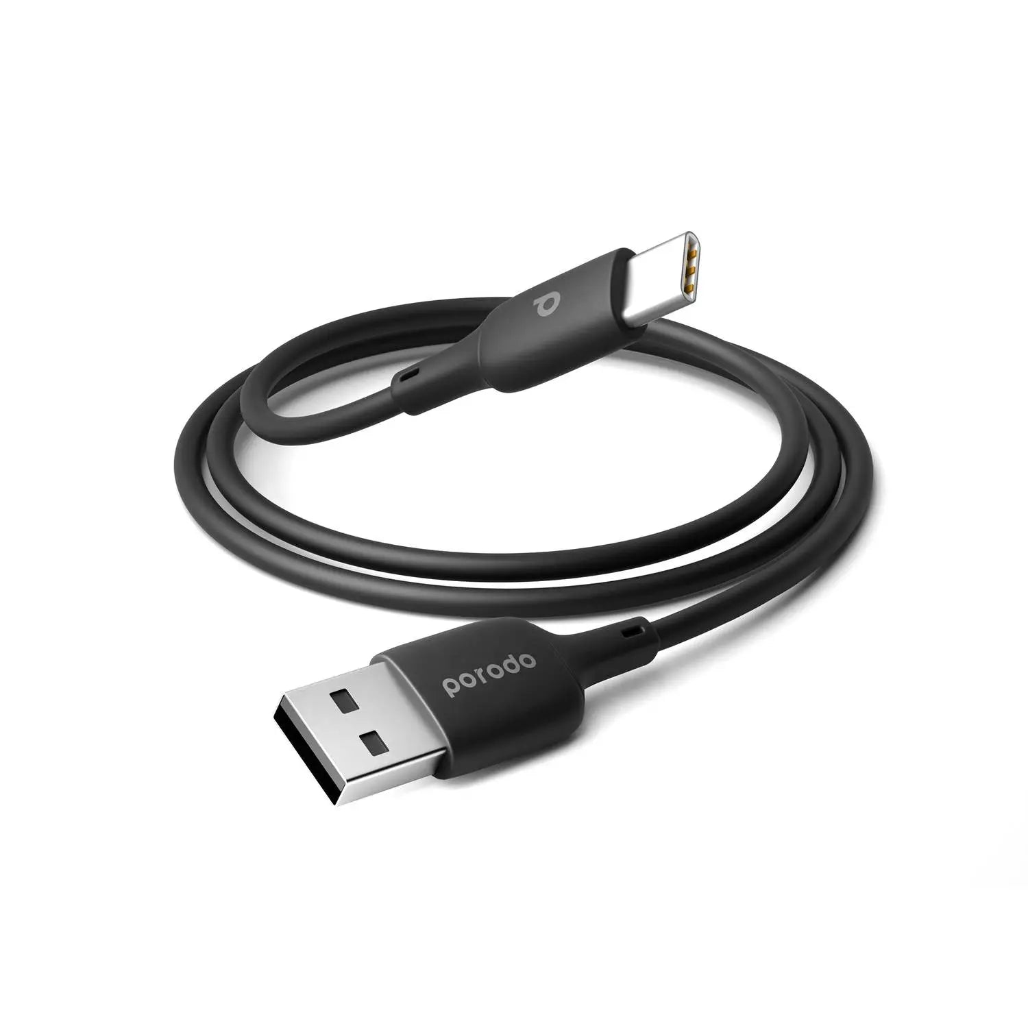 Porodo PVC Type-C Cable 1M 3A - Black