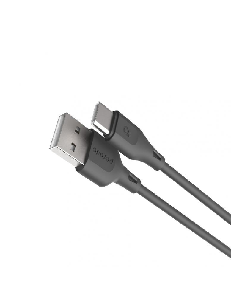 Porodo PVC Type-C Cable 1M 3A - Black